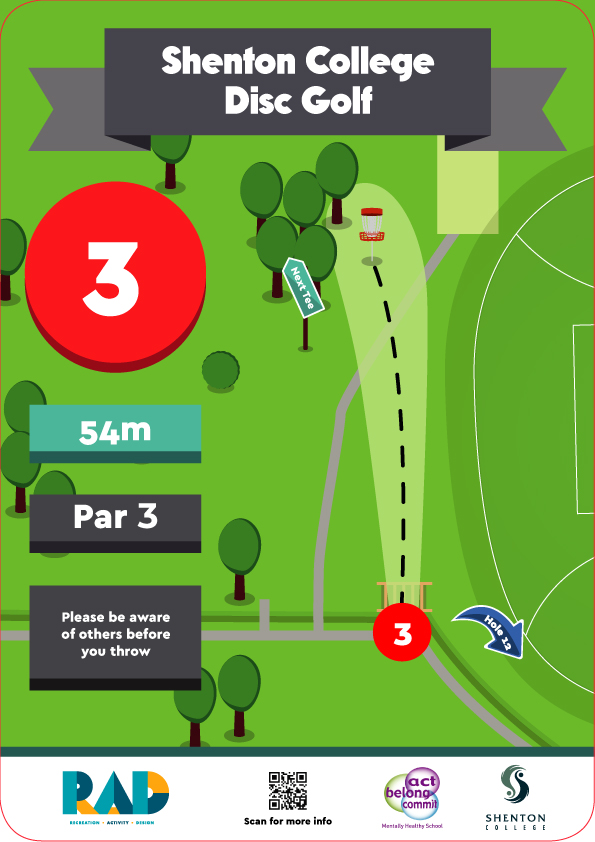 Shenton College Disc Golf - Hole 3 | RAD Creations